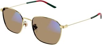 Gucci Runde Sonnenbrille - - Accessories - unisex - Gelb - 54 MM