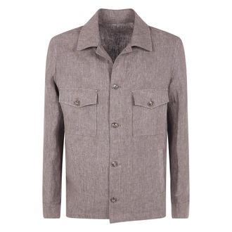Barba Park Leinenhemd - - Shirts - Herren - Braun - XL
