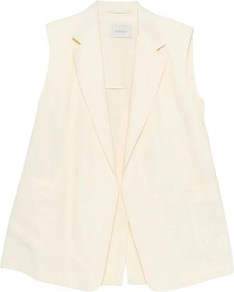 Sportmax Femme, Vestes, Beige, Taille: 36 FR Gilet Oversize