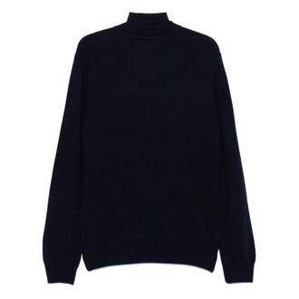Hackett Pull en maille m&eacute;rinos et cachemire - Homme - Pulls - Bleu - Taille: L