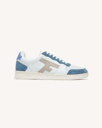 Faguo Baskets blanc et bleu cuir