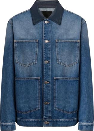 Dondup Homme, Vestes, Bleu, Taille: L Veste Coupe Standard en Denim Rigide