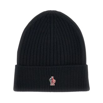Moncler Strickm&uuml;tze mit Rippstrick - - Accessories - Herren - Schwarzk - ONE SIZE