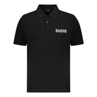 Balmain Kurz&auml;rmeliges Polohemd - - Tops - Herren - Schwarzk - XL
