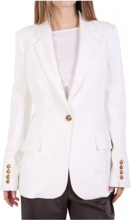 Elisabetta Franchi Femme, Vestes, Blanc, Taille: 44 FR Gi-144 Blazer