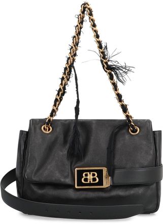 Balenciaga Womens Crossbody Bag Modu Leather Black Calf Shoulder