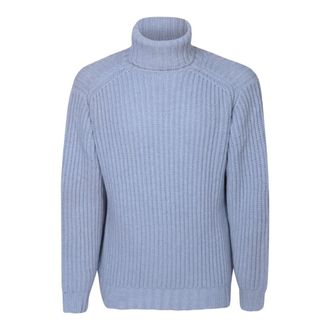 Dell'Oglio Blaue Strickware Aw23 - - Knitwear - Herren - Blau - 2XL