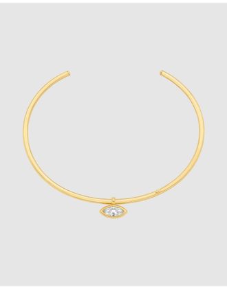 Michael Kors collier ras de cou Marquise dor&eacute;