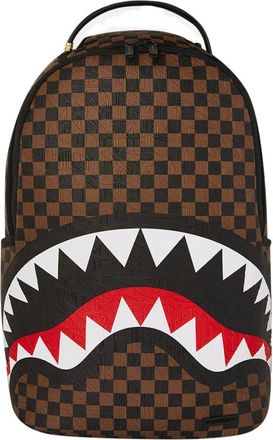 Sprayground Sprayground, Homme, Sacs, Brun, Taille: ONE Size Shark Club Embossed Dlxv Backpack