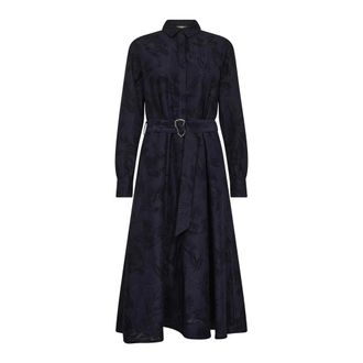 Mos Mosh MOS Mosh, Femme, Robes, Bleu, Taille: 44 FR Robe Jacquard Féminine Bleu Maritime