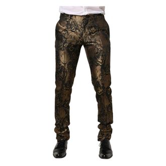 Dolce & Gabbana Homme, Pantalons, Multicolore, Taille: M Pantalon de ville Jacquard