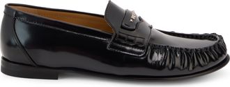 Fendi Calfskin Leather Loafers - Black