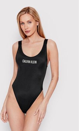Calvin Klein Swimwear Badeanzug Scoop KW0KW01599 Schwarz