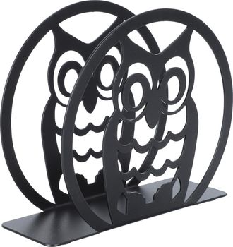 BESPORTBLE Eleganter Taschentuchhalter aus Schwarzem Eisen Kreativer Serviettenst&auml;nder mit Eulen Motiv Tischdekoration f&uuml;r und Bad