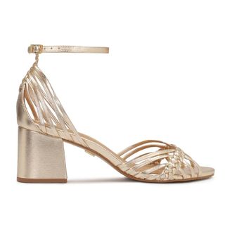 Kazar Goldene Postsandalen mit geflochtenen Riemen - - Shoes - Damen - Gelb - 37 EU