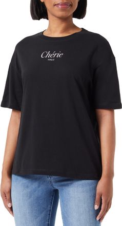 Replay Damen T-Shirt Kurzarm aus Baumwolle, Black 098 (Schwarz), M