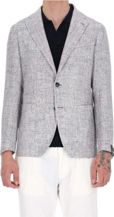 Tagliatore Homme, Vestes, Gris, Taille: XL Giacca tramata in viscosa-cotone-lino linea Montecarlo