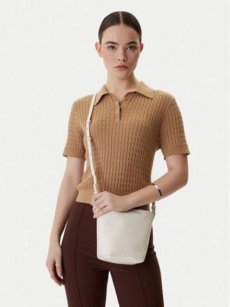 Calvin Klein Handtasche Emblem Aop Sm Bucket Crossbody LV04F3506G Wei&szlig;
