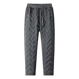 Generic Winterhose Herren - Herren Jogginghose mit Fleecefutter f&uuml;r winterliche Aktivit&auml;ten Bequeme Freizeit
