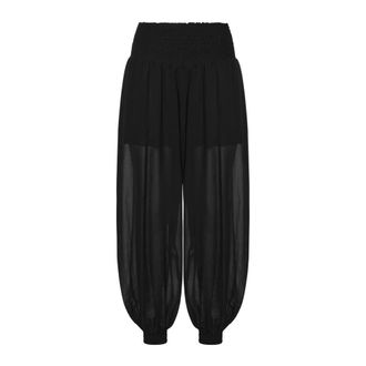 Pinko Bore Pantalone Voile Viscosa - - Trousers - Damen - Schwarzk - S