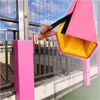 Generic Basketball Pfostenpolster Polsterung for Au&szlig;enpfosten, Weiche Schaumstoffpolsterung, 1,8 M, Pfostenschutz, Umschlie&szlig;t Quadratische S&auml;ulen(Pink,10.5x10