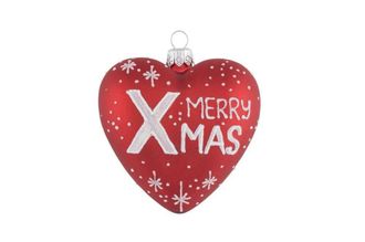 Gift Company Christbaumkugel Herz Merry X-Mas, rot rot