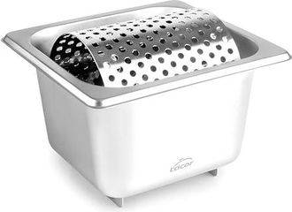 Lacor Lacor - 66001 - Butterrolle, Edelstahl, GN 1/6 Eimer von 1,6 Litern, abnehmbares Rad, ergonomisches Design, ideal zum Aufstreichen auf Brot oder Burge