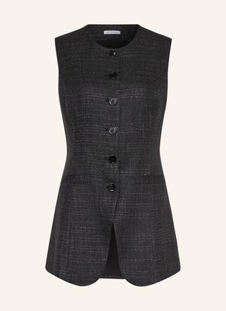 Mrs & Hugs Mrs & Hugs Tweed-Weste Mit Glitzergarn grau