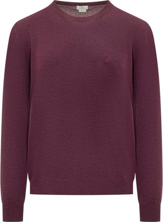 Etro Homme, Pulls, Rouge, Taille: XL Pull en laine avec logo brod&eacute;