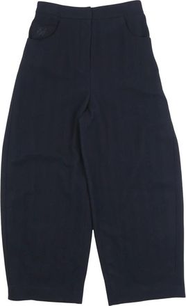 Emporio Armani Femme, Pantalons, Bleu, Taille: 38 FR Wide Pantalons