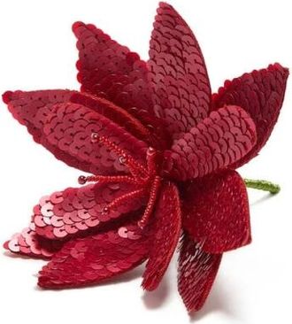 Maliparmi Maliparmi, Femme, Accessoires, Rouge, Taille: ONE Size Sequin Flower Brooch