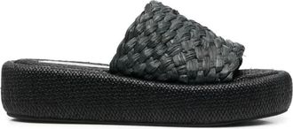 Robert Clergerie Femme, Chaussures, Noir, Taille: 36 EU Braided Raffia Sandales