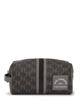 Karl Lagerfeld trousse de toilette K/Kanvas - Gris