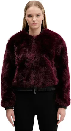 Desigual Femme, Vestes, Rouge, Taille: 38 FR Bomber Framboise