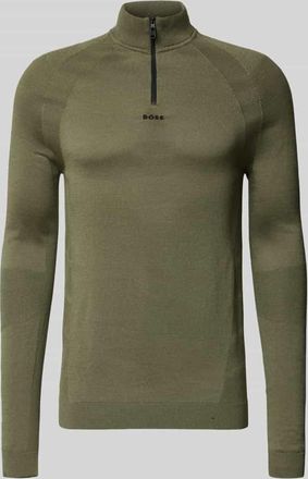 HUGO BOSS Regular Fit Troyer mit Schurwoll-Anteil Modell TOUR SEAMLESS QZ