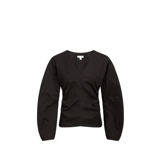 Topshop Top col V en coton