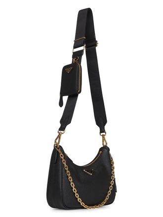 Prada Womens Shoulder Bag Re-Edition Black Calf Leather