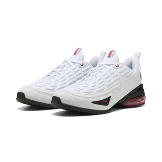 Puma Erwachsene Meza Sneakers 42.5, White Black for All Time Red
