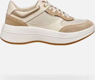 Geox Schuhe Spherica Ecub-3 Dame Beige/off-white