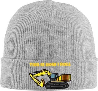 Generic Bonnet Hiver Voici Comment Je Roule avec Une Pelle R&eacute;tro. Thermique Casquette De Cr&acirc;ne &Agrave; Revers Respirant Bonnet en Tricot pour Course &Agrave; Pied Temps Fr