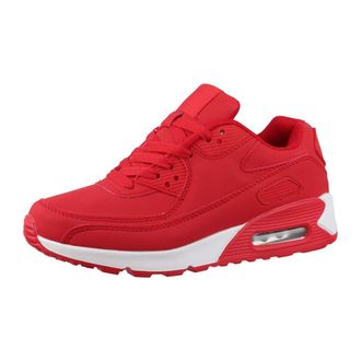 Elara Trendige Unisex Sneaker Damen Herren Kinder Sport Laufschuhe Turnschuhe Chunkyrayan Y011-H011 Red-45