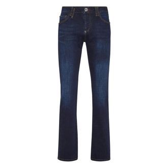 Philipp Plein Homme, Jeans, Bleu, Taille: W31 Pantalon en denim basique Coupe Droite Supreme Iconic