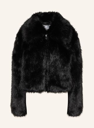 Frankie Shop Kunstfell-Jacke Hope schwarz
