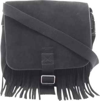 Saint Laurent Sac bandouli&egrave;re en daim Pre-owned - Femme - Pre-owned - Noir - Taille: ONE Size