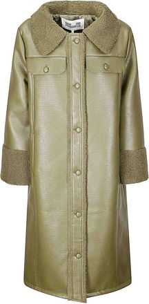 Baum Und Pferdgarten Manteau En Cuir - Vert