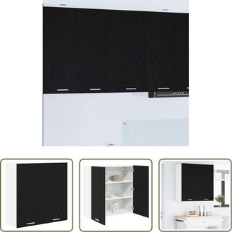 vidaXL vidaXL Meuble suspendu - Armoire suspendue Ch&ecirc;ne noir 80 x 31 x 80 cm Bois ding&eacute;nierie