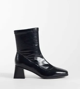 London Rebel London Rebel large Tabitha bottines &agrave; talon carr&eacute; noires
