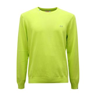 Sun 68 Homme, Pulls, Vert, Taille: M K34101 Pull ras du cou uni