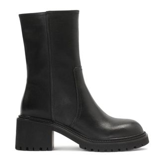 Kazar Schwarze Lederstiefeletten mit Breitem Absatz - - Shoes - Damen - Schwarzk - 36 EU