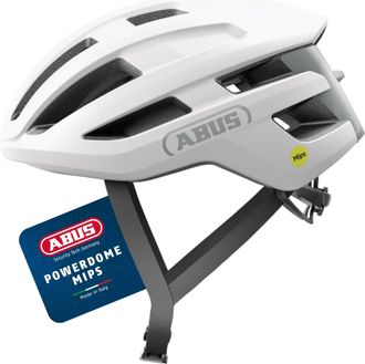 ABUS Rennradhelm PowerDome MIPS - Leichter Fahrradhelm mit cleverem Bel&uuml;ftungssystem und Aufprallschutz - Made in Italy - f&uuml;r Damen und Herren - Polar Wei&szlig;